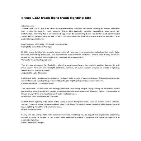 xhlux LED track light track lighting kits | PDF