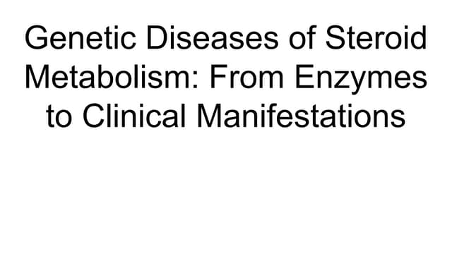 Biosynthesis of steroids | PPT | Hormonal Disorders | Endocrine and Metabolic Diseases