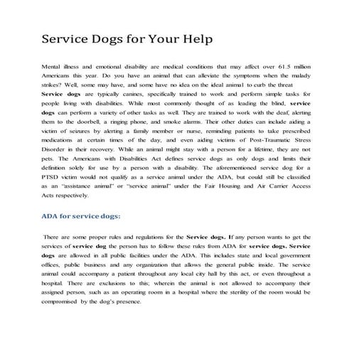 Doc service dogs | DOCX