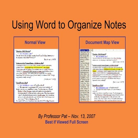 Document Map View In Word | PPT