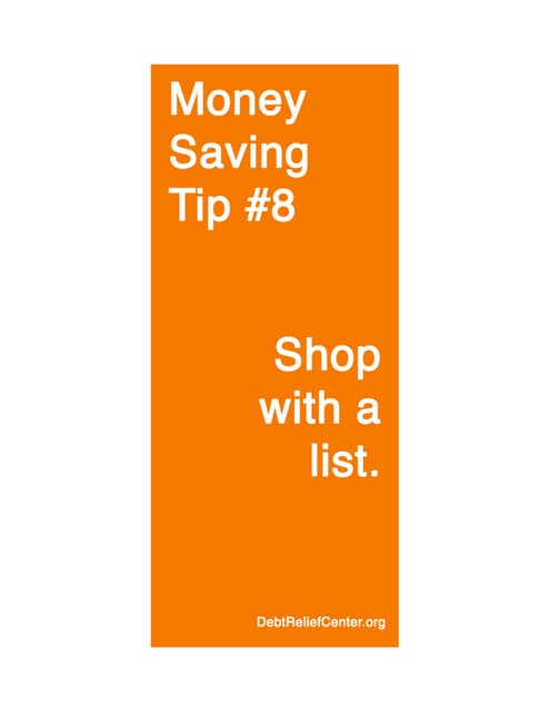 Money Saving Tip #10 Think, before you spend. | DOCX