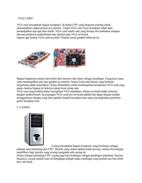 Komponen Komponen CPU | PPTX