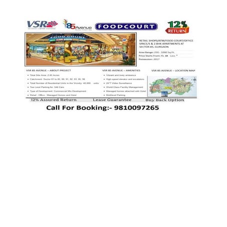 VSR 85 Avenue Food Court | DOCX