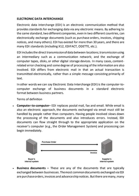 Electronic Data Interchange | PPTX
