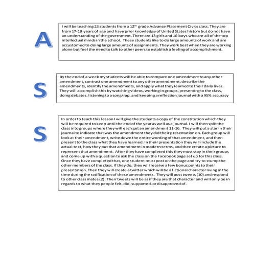 Lesson Plan: Bill of Rights | PDF