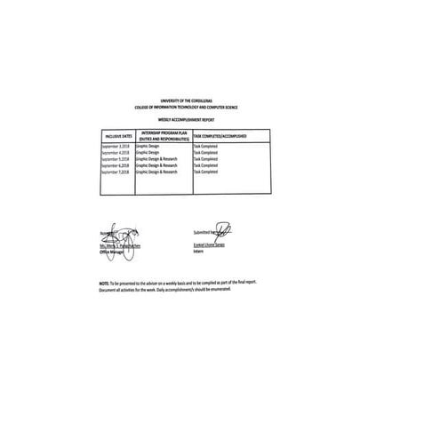 Weekly Report OJT | PDF