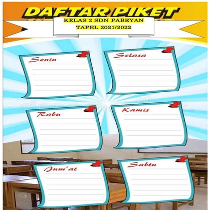 contoh daftar piket | DOCX