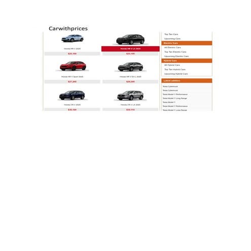 2024-2025 Cars with Prices and Specs - Visit Carwithprices.com