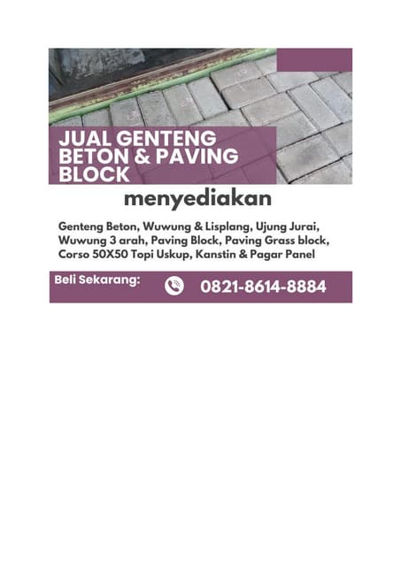Kombinasi Warna Paving Block, Percantik Halaman Anda! | PDF