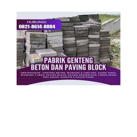 Pengiriman cepat dan aman. Pesan paving block 6 cm hari ini. | PDF