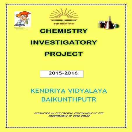 chemistry investigatory project class 12 | PDF