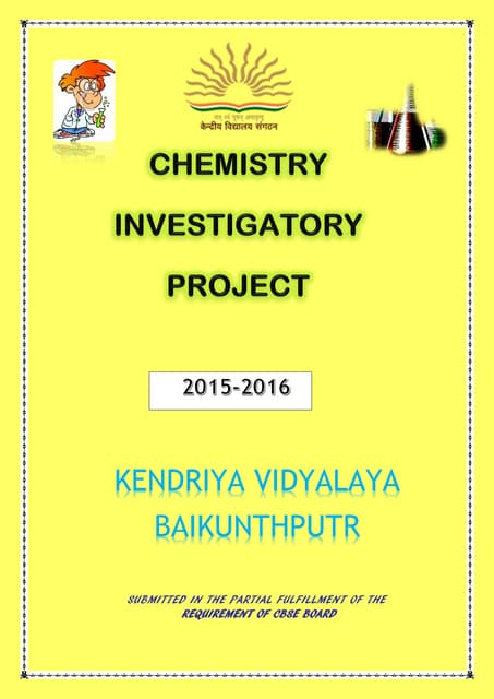 chemistry project for class 12 on analysis of honey | DOCX