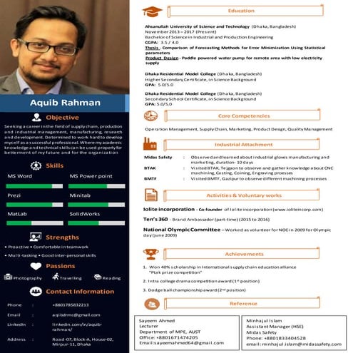 Smart CV making sample (Industrial Engineer) | DOCX | Business ...