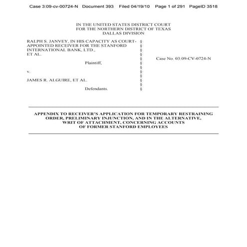 Doc393 receiver appendix_tro_injunction_041910 (1) | PDF