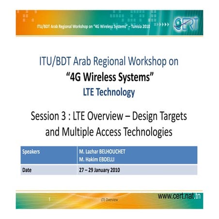 LTE Overview – Design Targets and Multiple Access Technologies | PDF