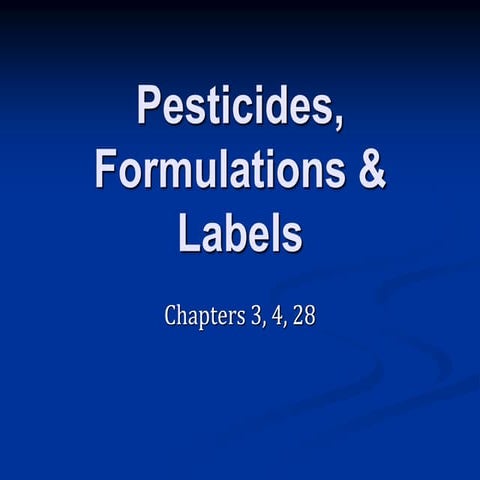Pesticides Formulations and Labels | PDF