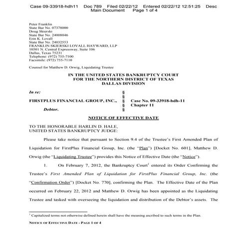 Doc789 effective date notice | PDF