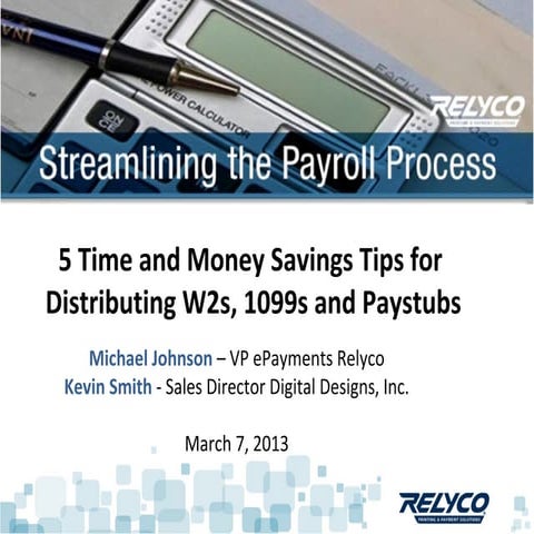 Doc agent relyco paperless tax webinar 3 6-13 | PPT