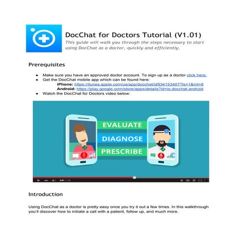 The Doctors Manual Version 1.01 - DocChat Telemedicine | PDF