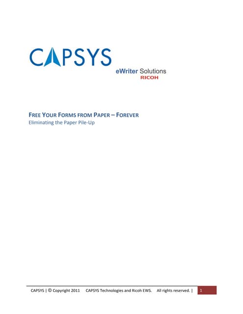 CAPSYS CAPTURE 2011 Architecture Overview | PDF | Computing | Technology & Computing