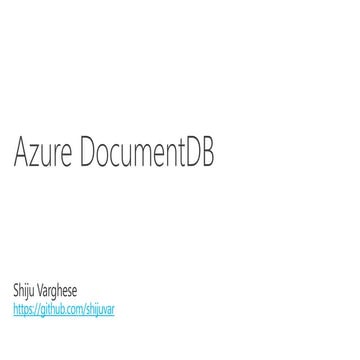 Azure Documentdb Ppt