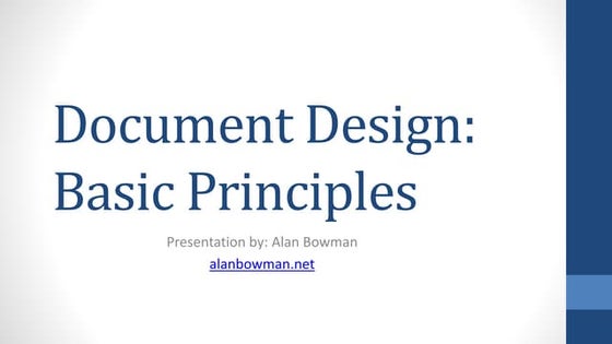 5 concepts of document design | PPT
