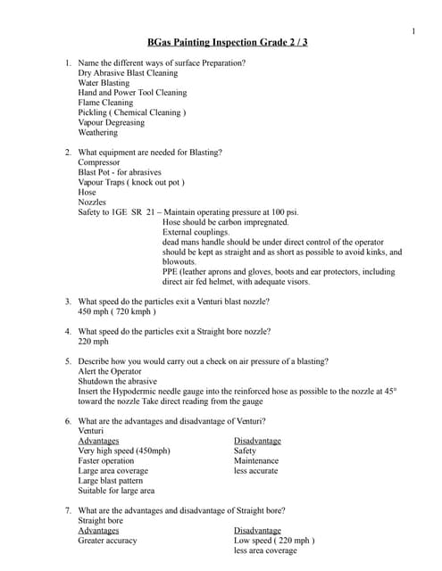B Gas Painting Multiple Choice 2 Pdf