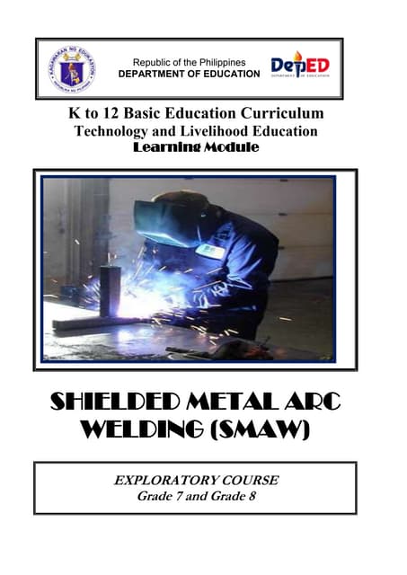 K to 12 smaw welding teacher's guide | PDF