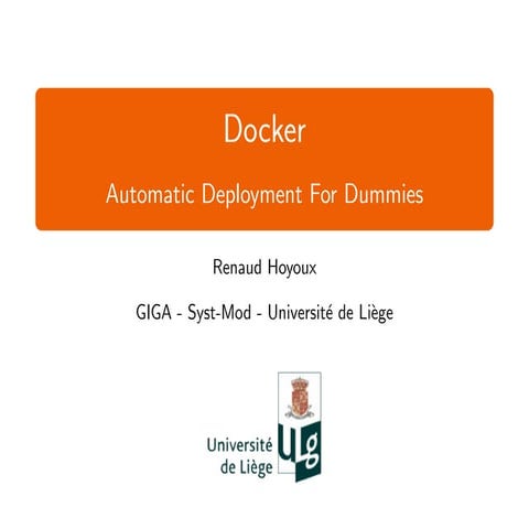 Docker - Automatic Deployment for Dummies | PPT
