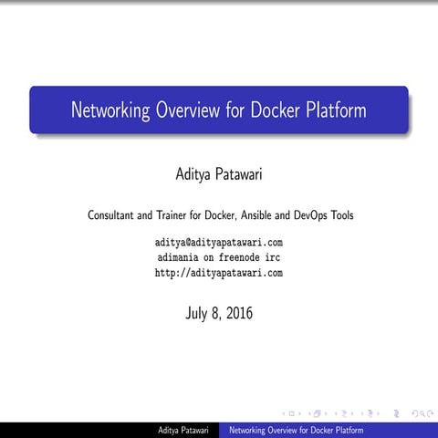 Networking Overview For Docker Platform Ppt 0995