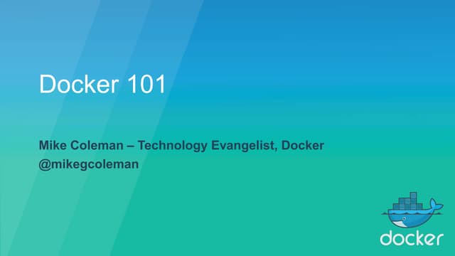 Docker 101 Describing Basic Docker Usage Ppt