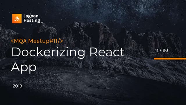 Dockerizing React App Ppt