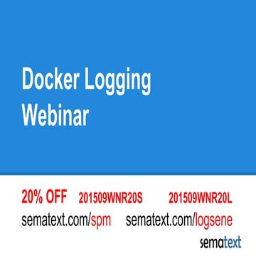 Docker Logging Webinar Ppt