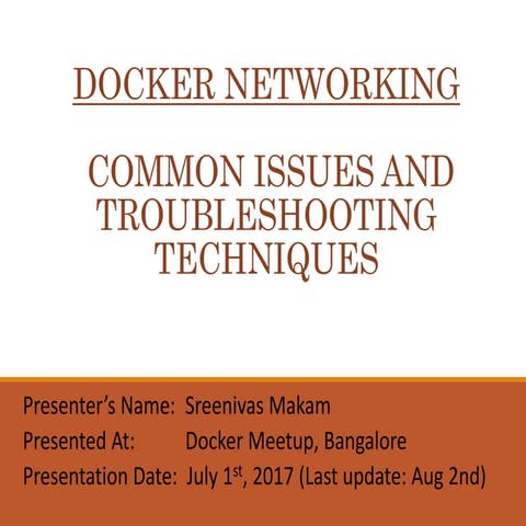 Docker Networking Common Issues And Troubleshooting Techniques Ppt 2633