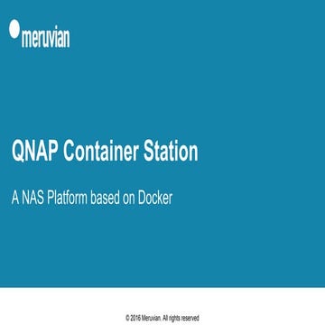 Docker QNAP Container Station | PPT
