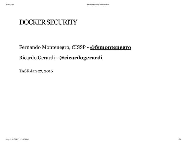 Docker Security Task Jan 2016 Pdf