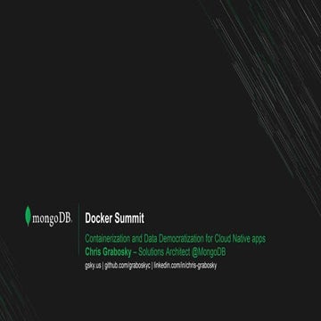 Docker Summit Mongodb Data Democratization Ppt 1404