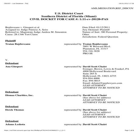 Docket sheet newsome v sla (0099) | PDF