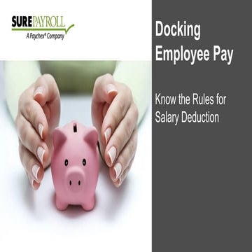 Rules for Docking Employee Pay | PDF | Job Market | Economy