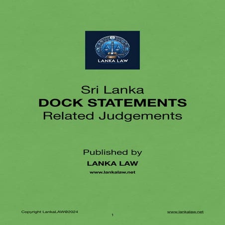 Case Law relating to Dock Statements in Sri Lanka | PDF
