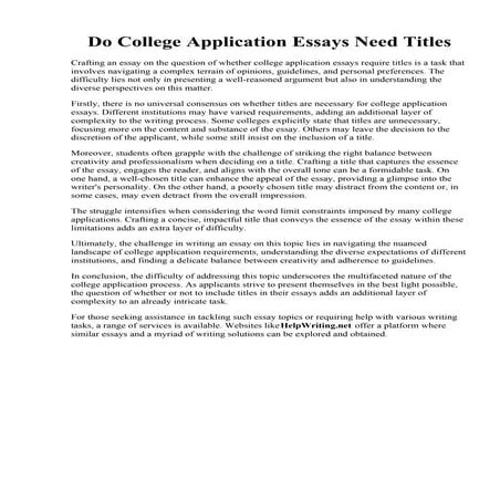 Do College Application Essays Need Titles.pdf