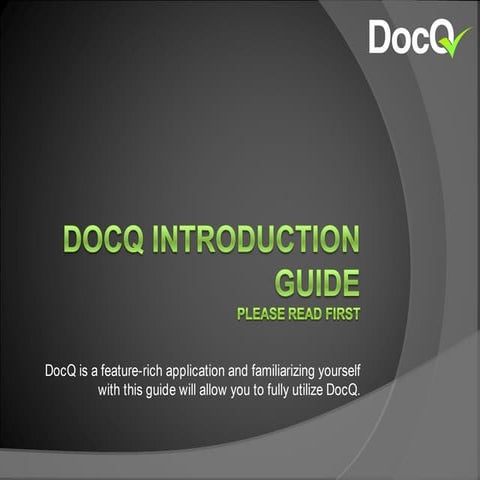 DocQ Introduction | PDF | Desktop Publishing | Computer Software and ...