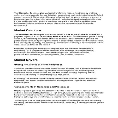 Biomarker Technologies Market : Size, Trends, and Growth Analysis 2032 ...