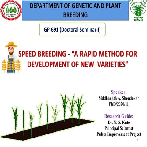 Speed Breeding for crop improvement | PPT