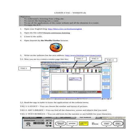 ICT Task: 'Design a comic' | PDF