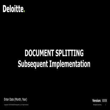 DocSplit Subsequent Implementation Activation.pptx
