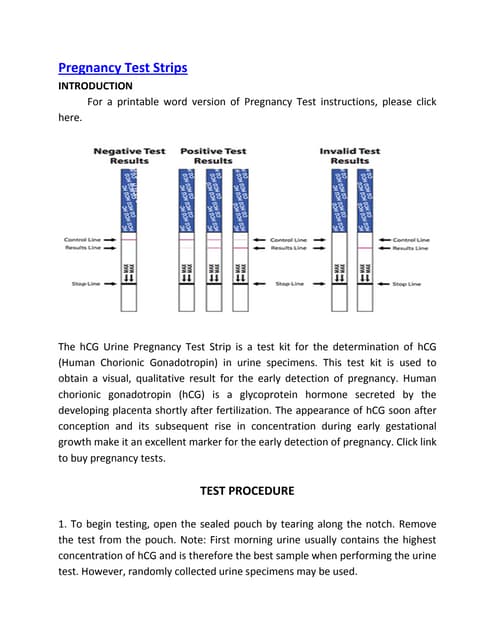 One Step Ovulation Urine Test - How does it work? | PDF