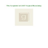 [Doc] The Loophole in LSAT Logical Reasoning #KINDLE$