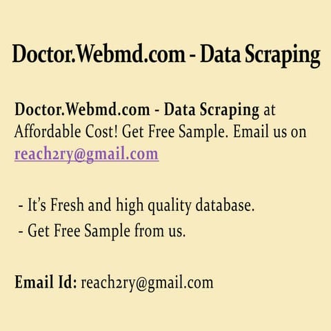 Doctor.webmd.com data scraping | PPTX