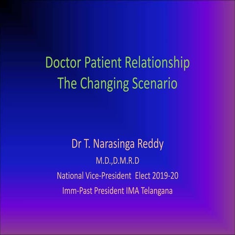 Doctor-Patient-Relationship-by-Dr-Narasinga-Reddy.ppt | Diseases and ...
